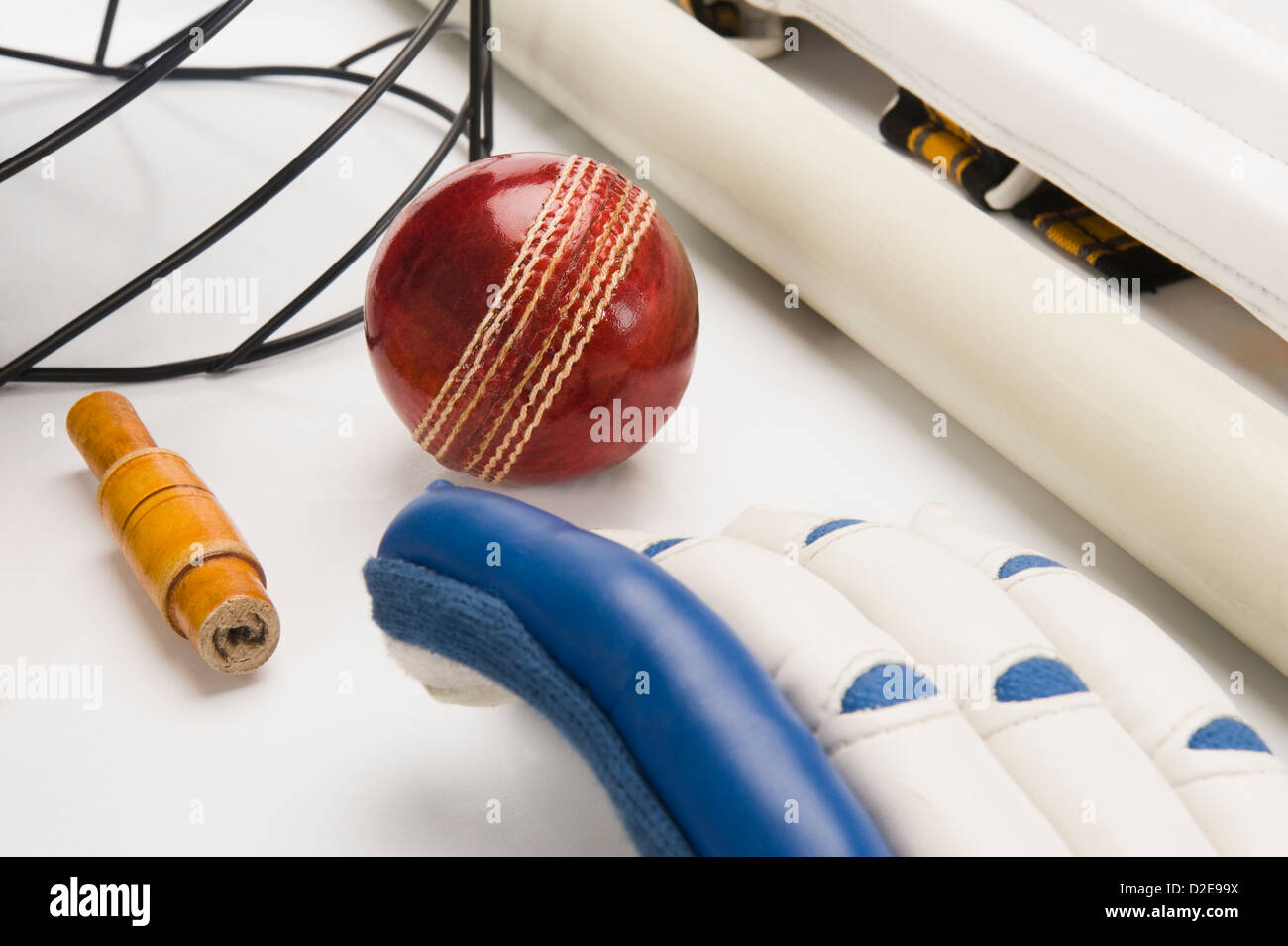 Close-up of cricket equipment Stock Photo - Alamy