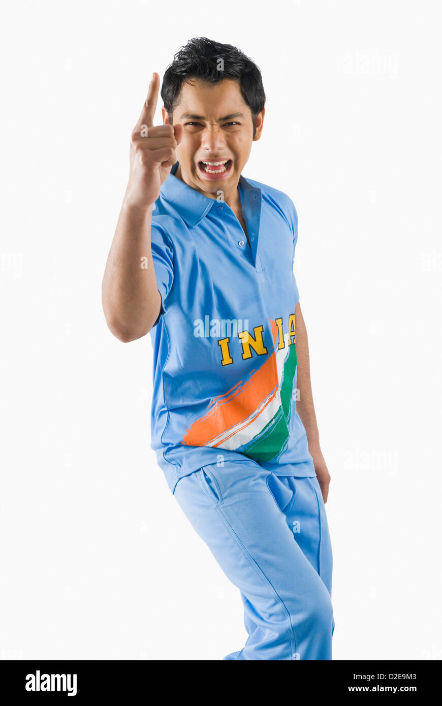 Sport cricket action gesturing Cut Out Stock Images & Pictures - Alamy