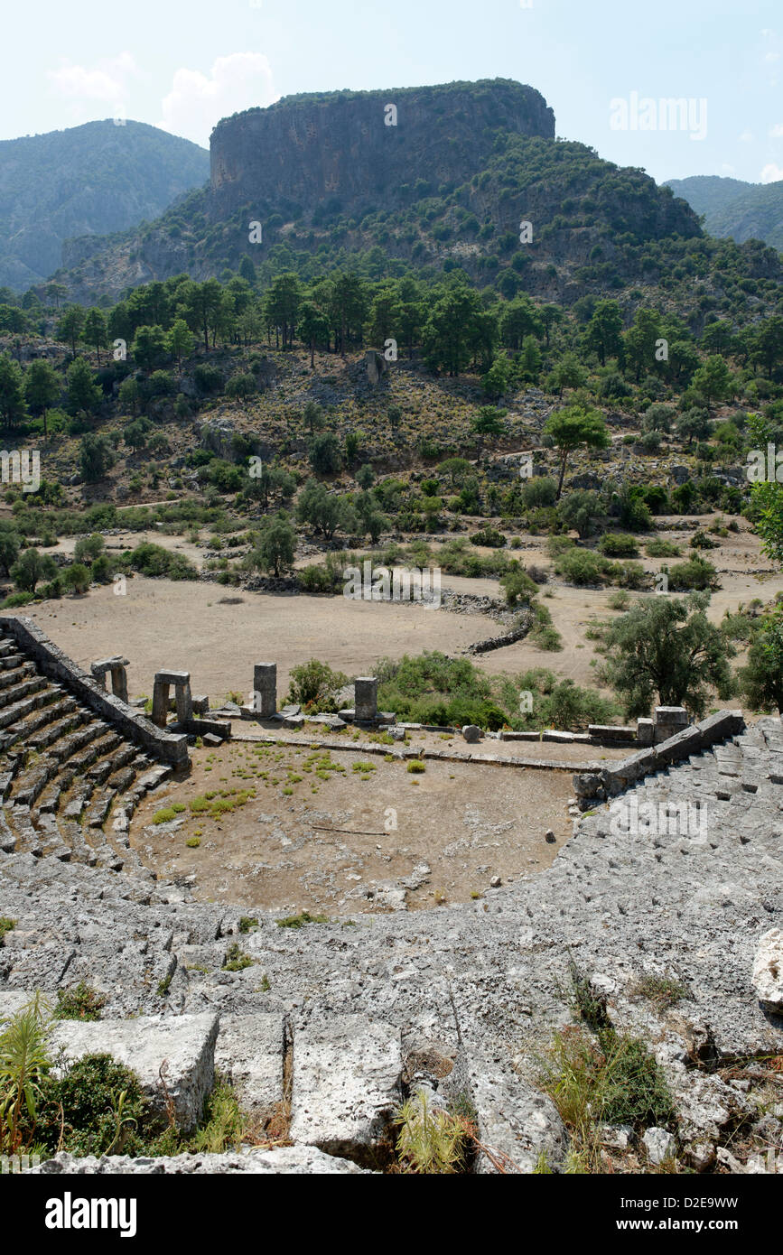 Pinara Turkey. View of the spectacular Greek-style 2nd century BC ...