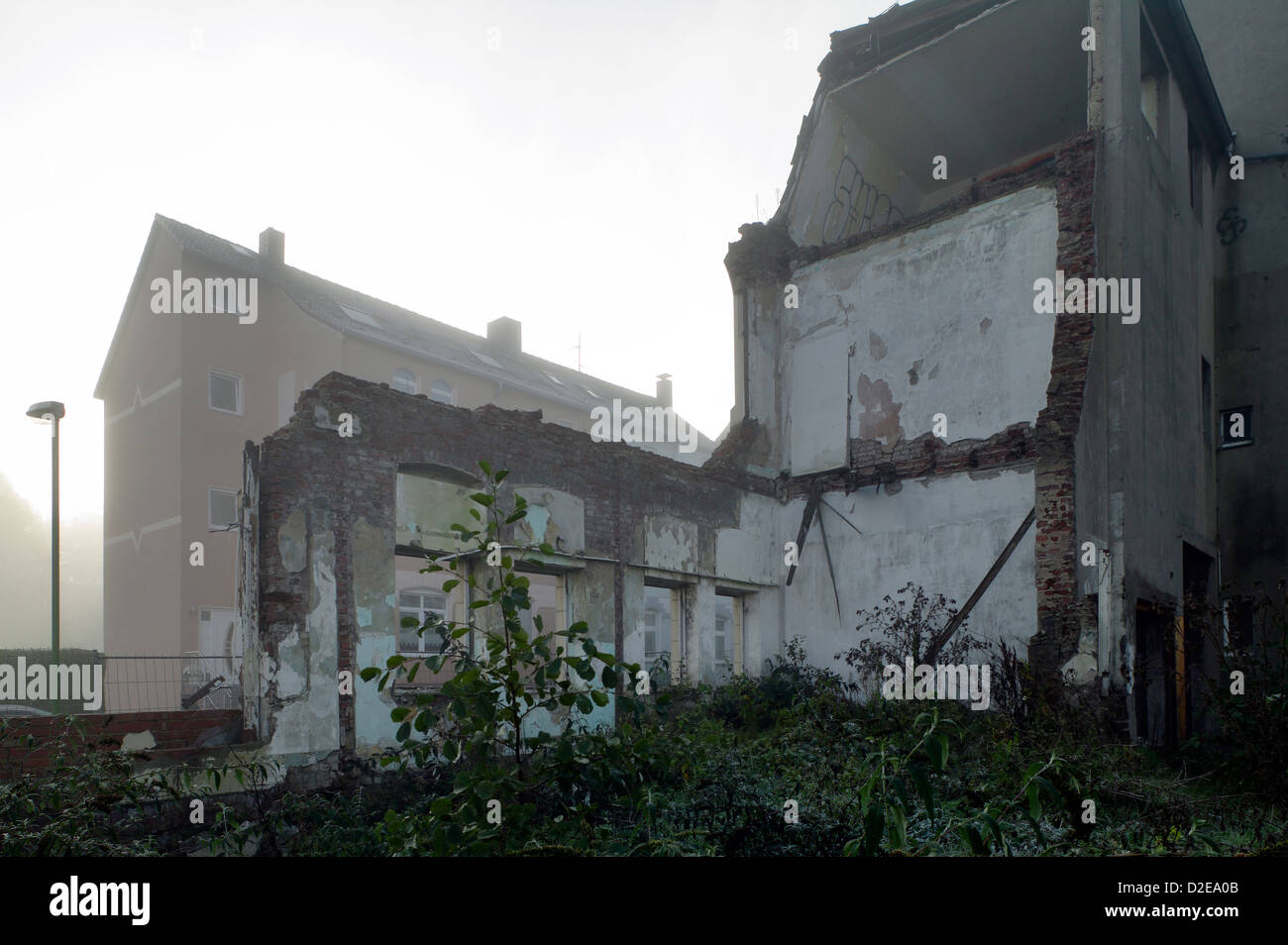 Essen, Germany, ruin simple residential buildings in Essen-Rellingen ...