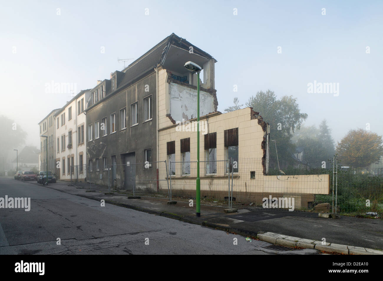 Essen, Germany, ruin simple residential buildings in Essen-Rellingen ...