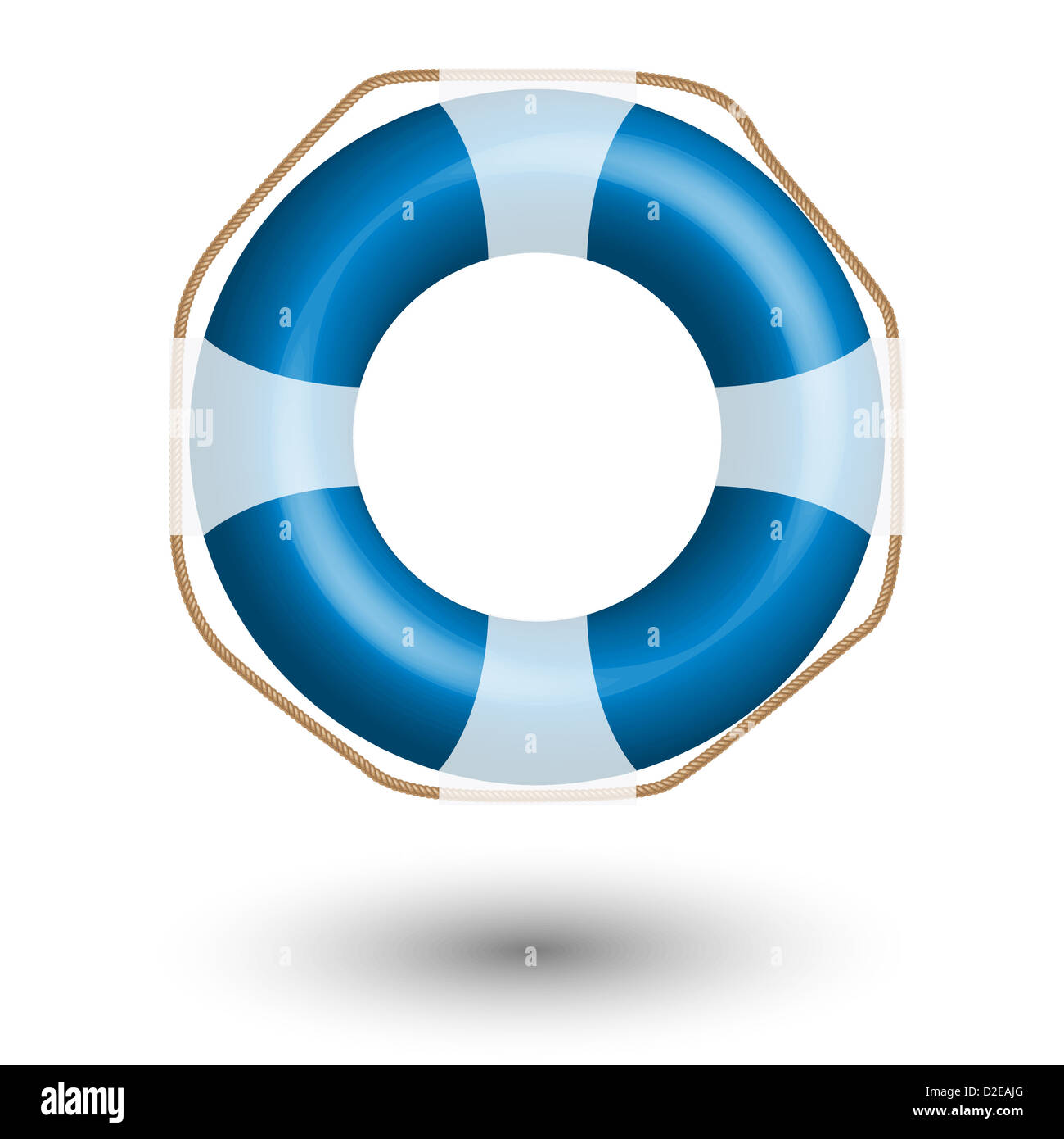 Blue Life Buoy isolated on white background Stock Photo - Alamy