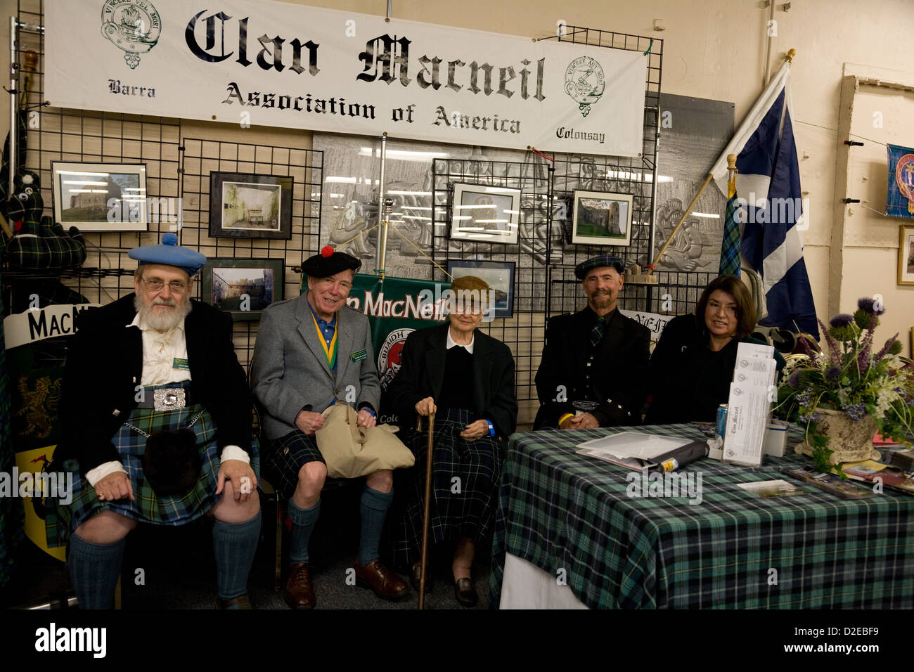 The Clan Macneil booth at the Scotsfest Scottish Festival and clan ...