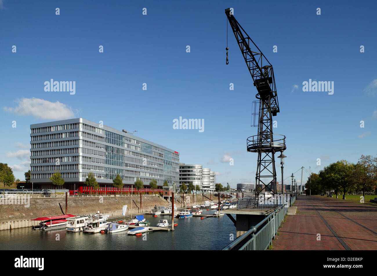 Duisburg, Germany, the Germany headquarters Hitachi Power, the marina ...