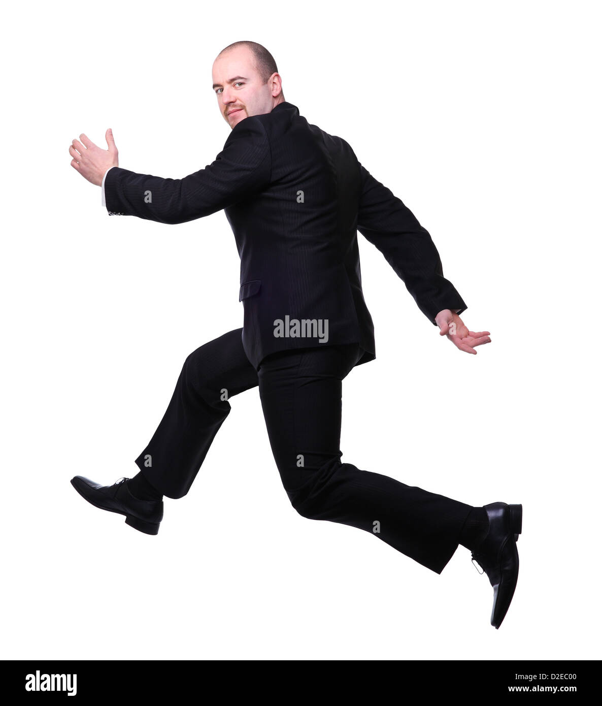 Businessman running pose Cut Out Stock Images & Pictures - Alamy