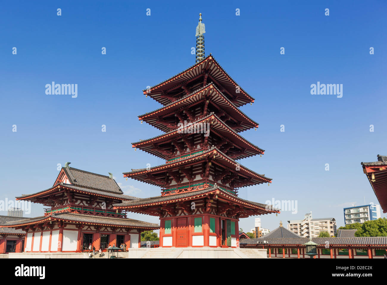 Japan, Honshu, Kansai, Osaka, Tennoji, Shitennoji Temple Stock Photo ...