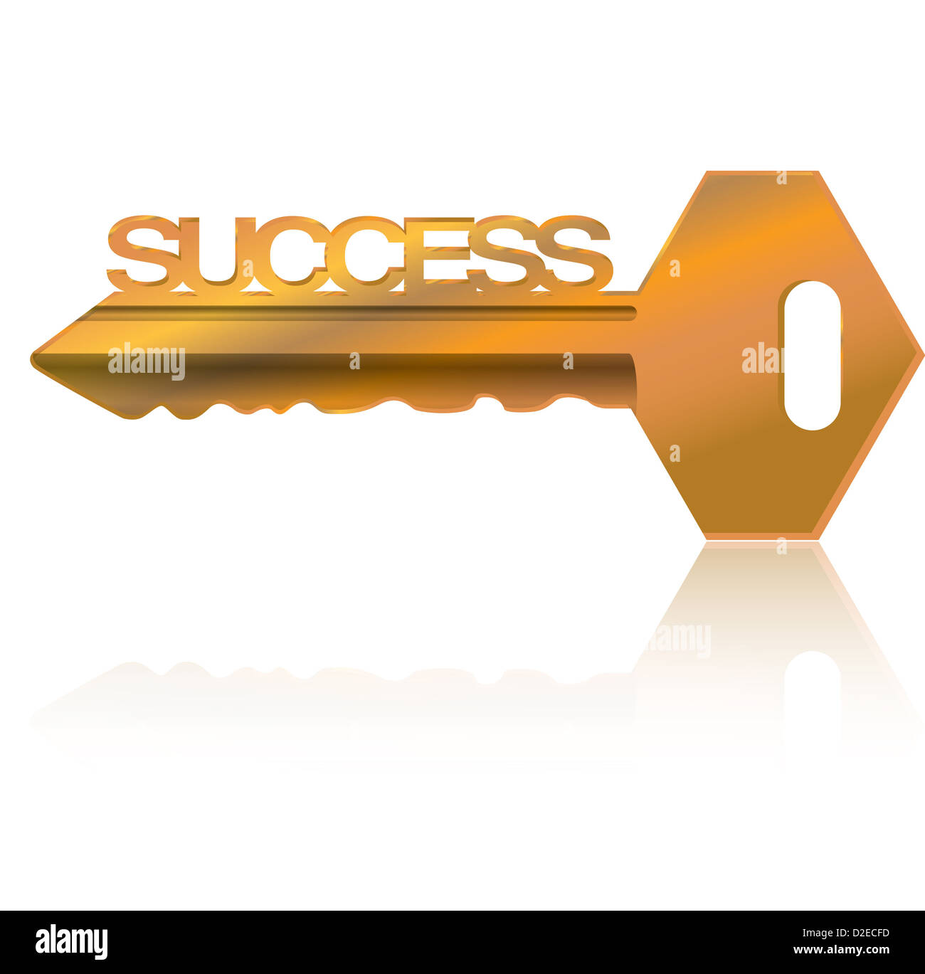 golden Key to success illustration Stock Photo - Alamy