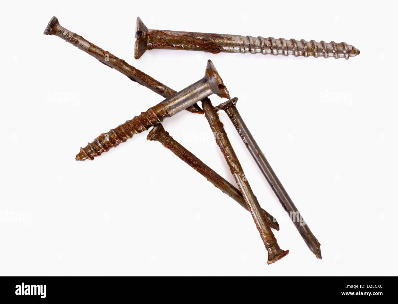 High angle view of screws hi-res stock photography and images - Alamy