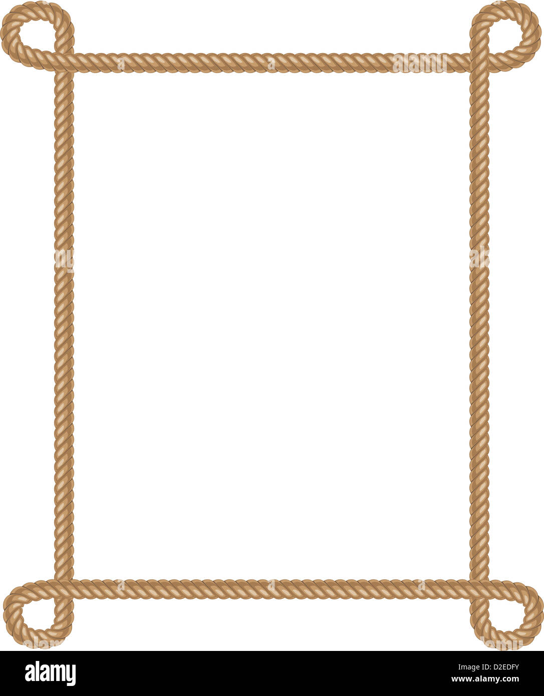 Vector Rope Border on white Stock Photo - Alamy