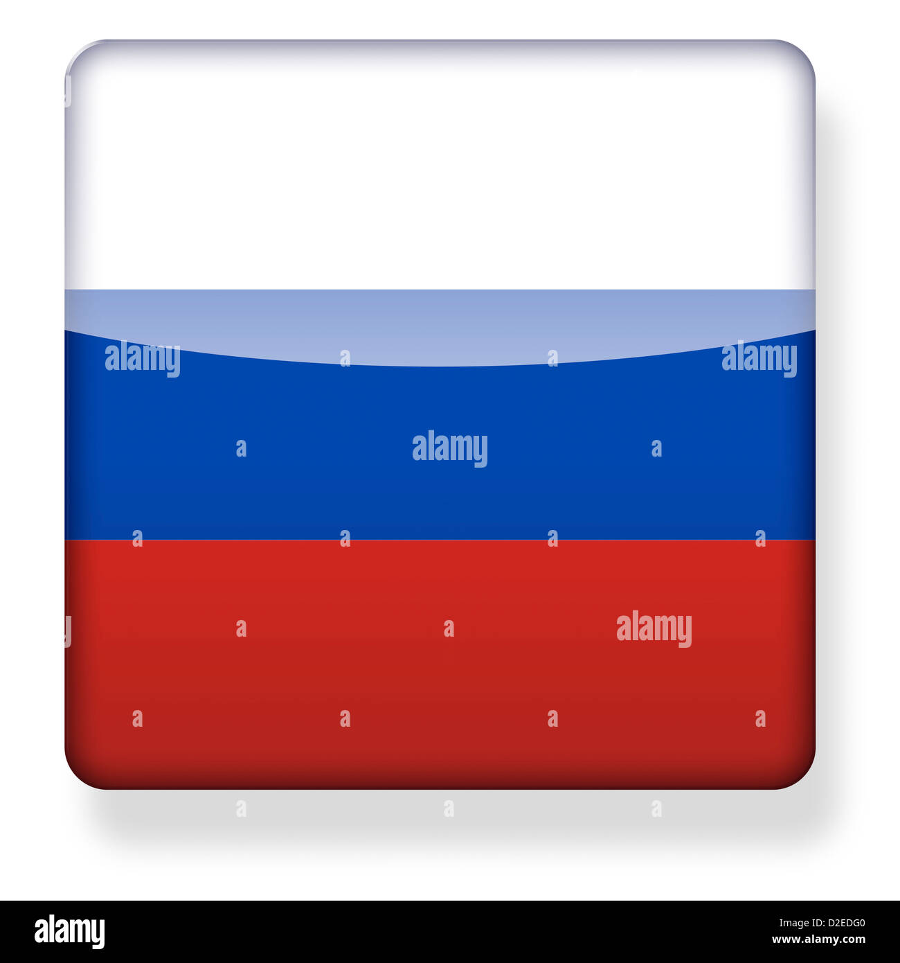 Russia flag as an app icon. Clipping path included Stock Photo - Alamy