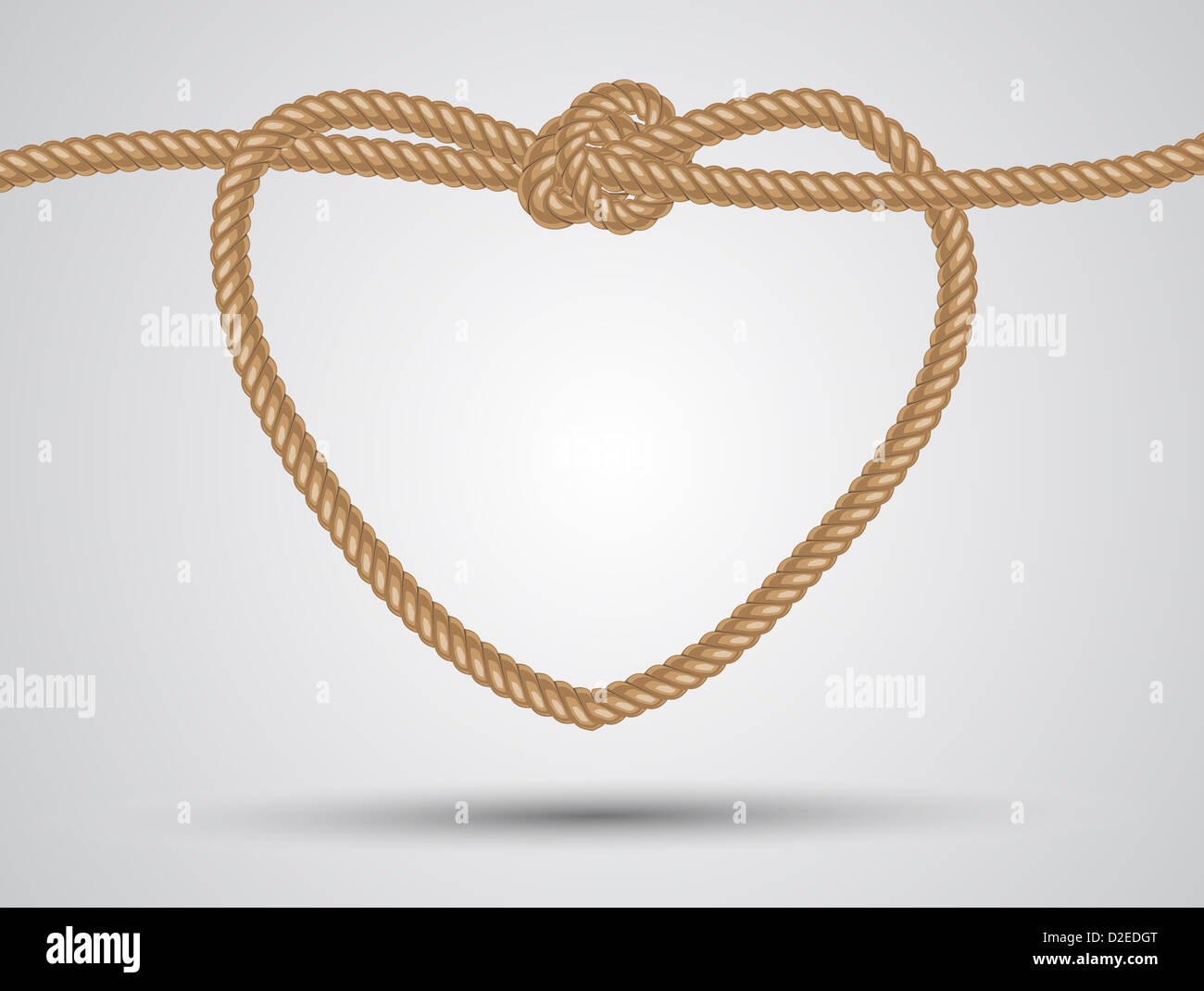 rope heart shaped on a white background Stock Photo - Alamy