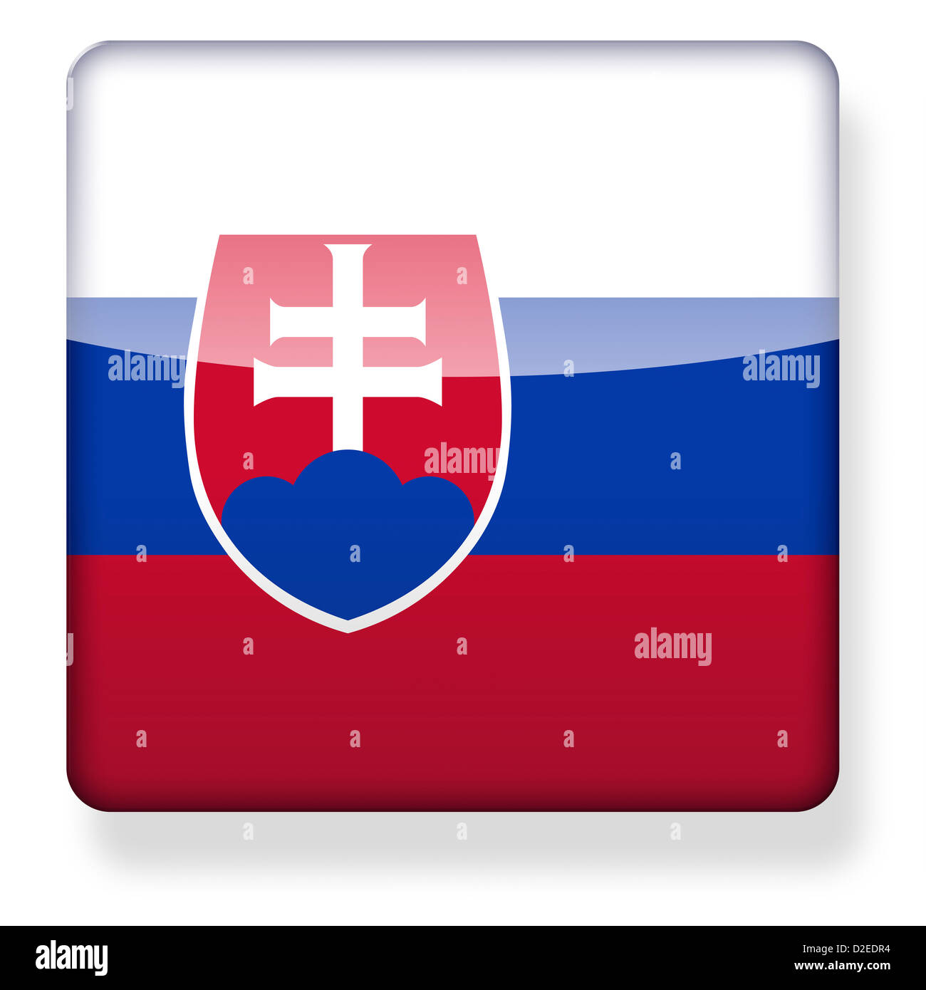 Slovakia flag as an app icon. Clipping path included Stock Photo - Alamy