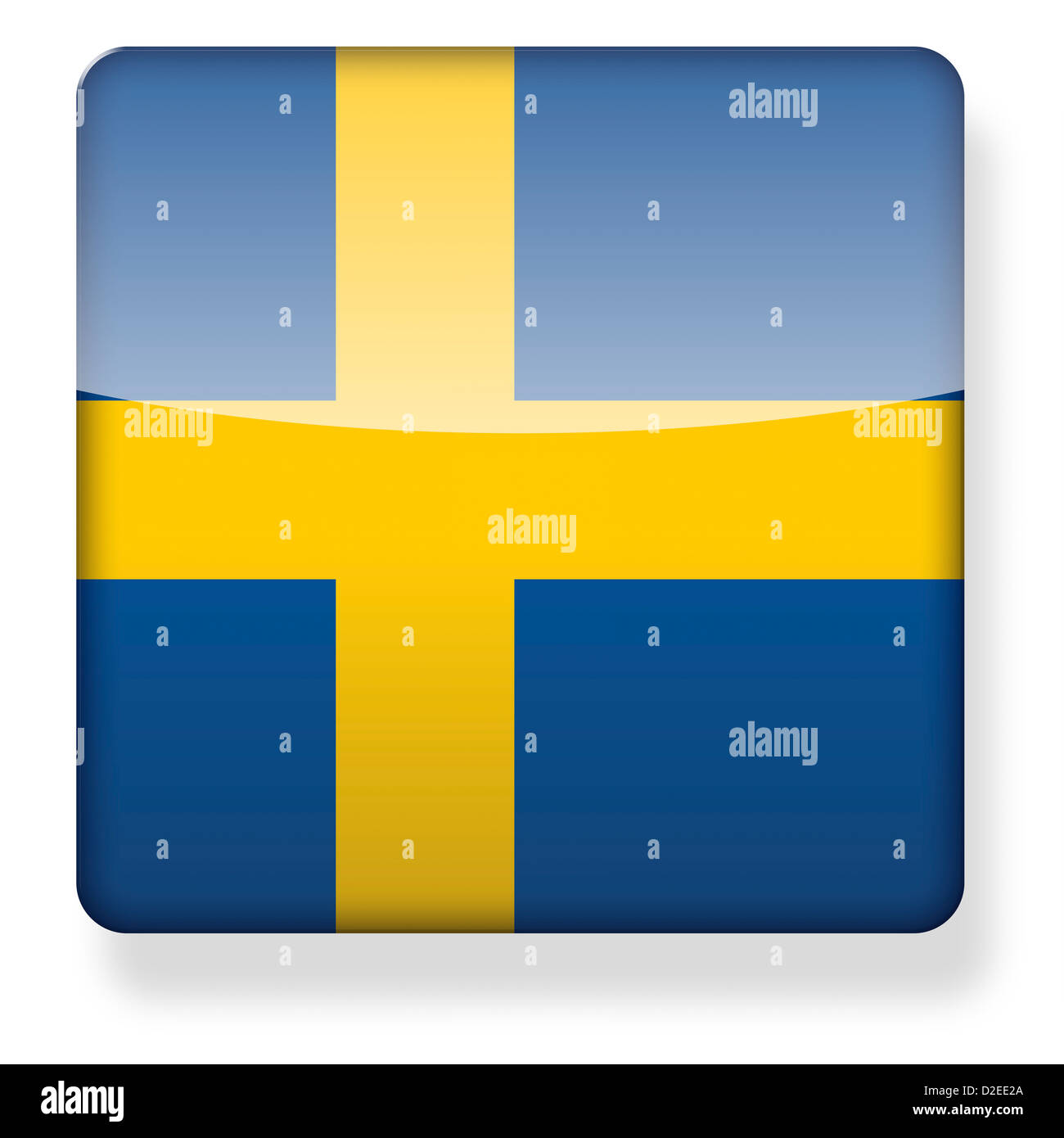 Sweden flag as an app icon. Clipping path included Stock Photo - Alamy