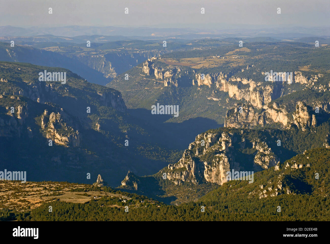 France, Aveyron, the valley of Dourbie, aerial view Stock Photo - Alamy