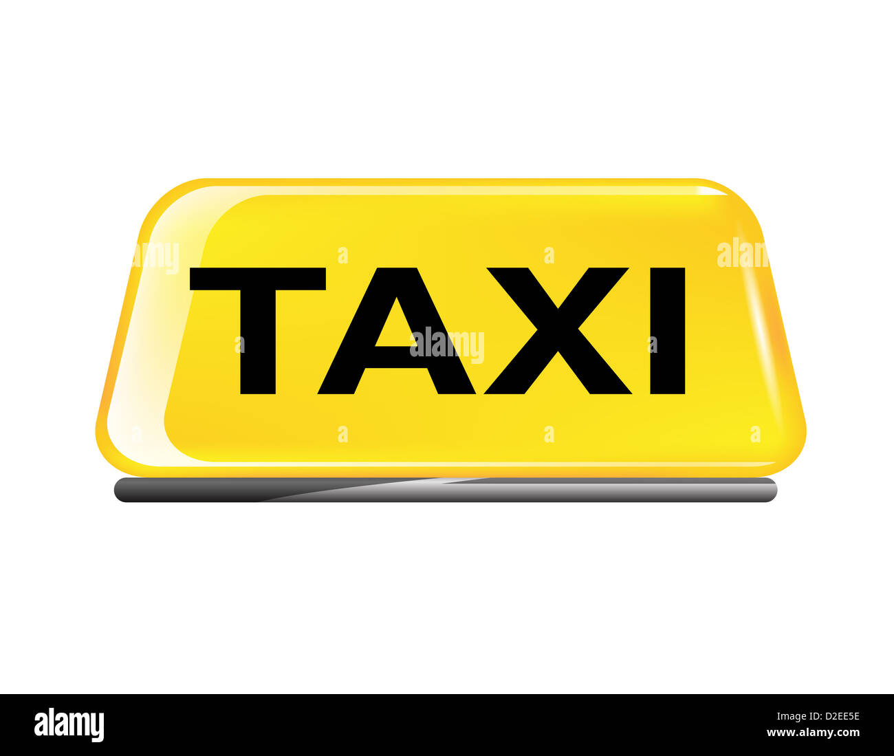 taxi sign on white background Stock Photo - Alamy