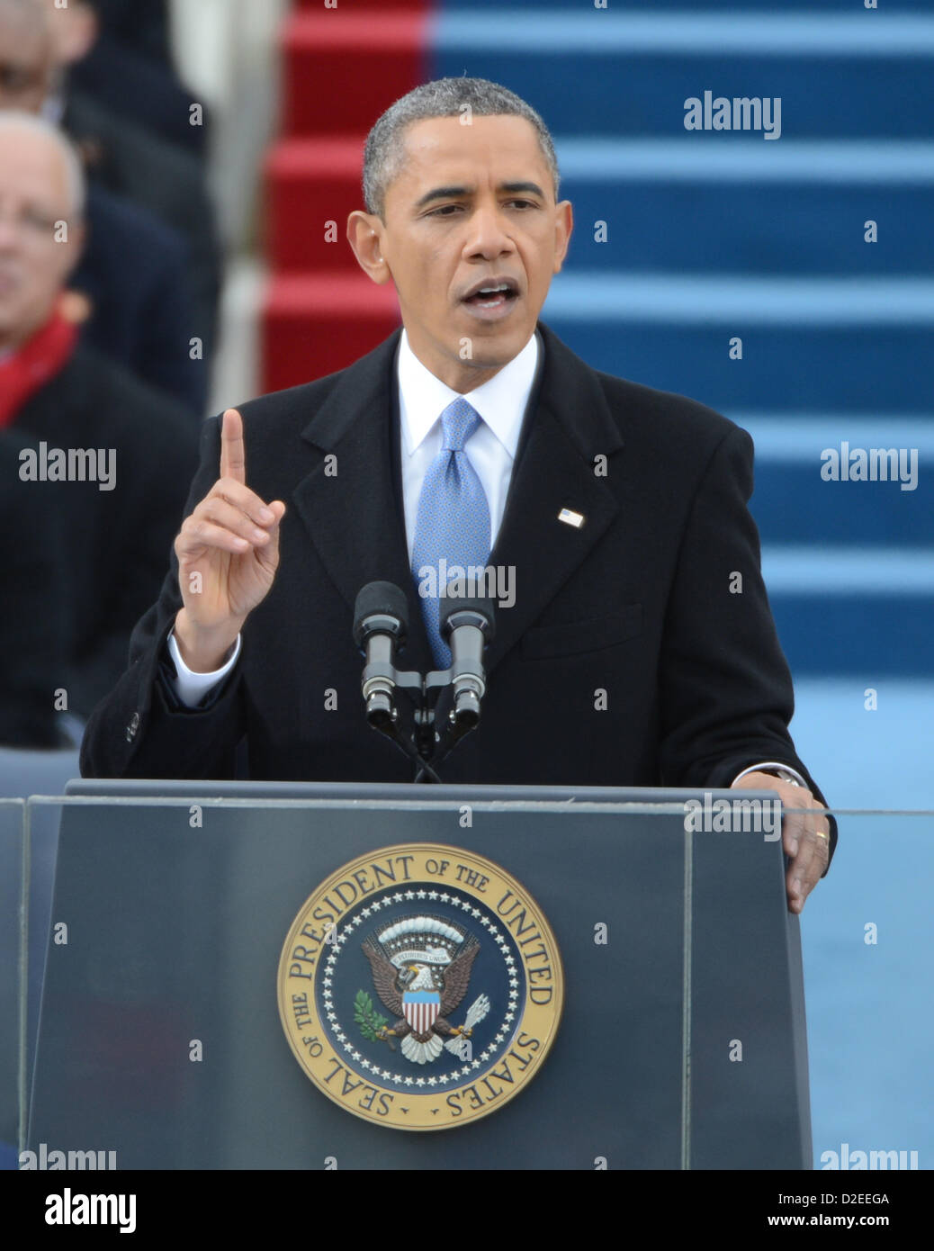 President Barack Obama delivers his inaugural address after being sworn ...