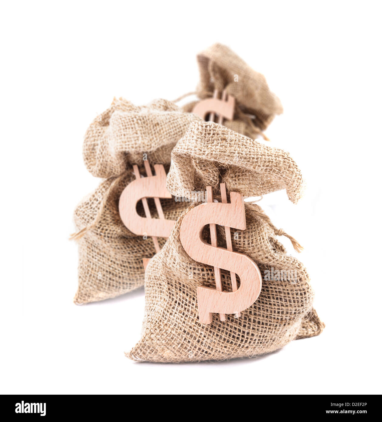 Burlap bag dollar sign Cut Out Stock Images & Pictures - Alamy