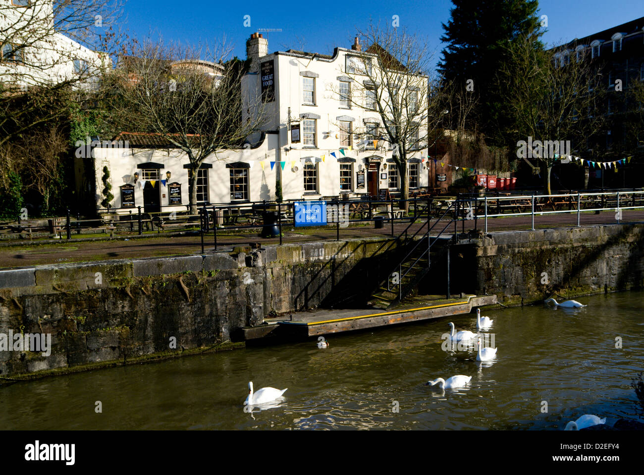ostrich inn bathurst basin bristol docks england Stock Photo - Alamy