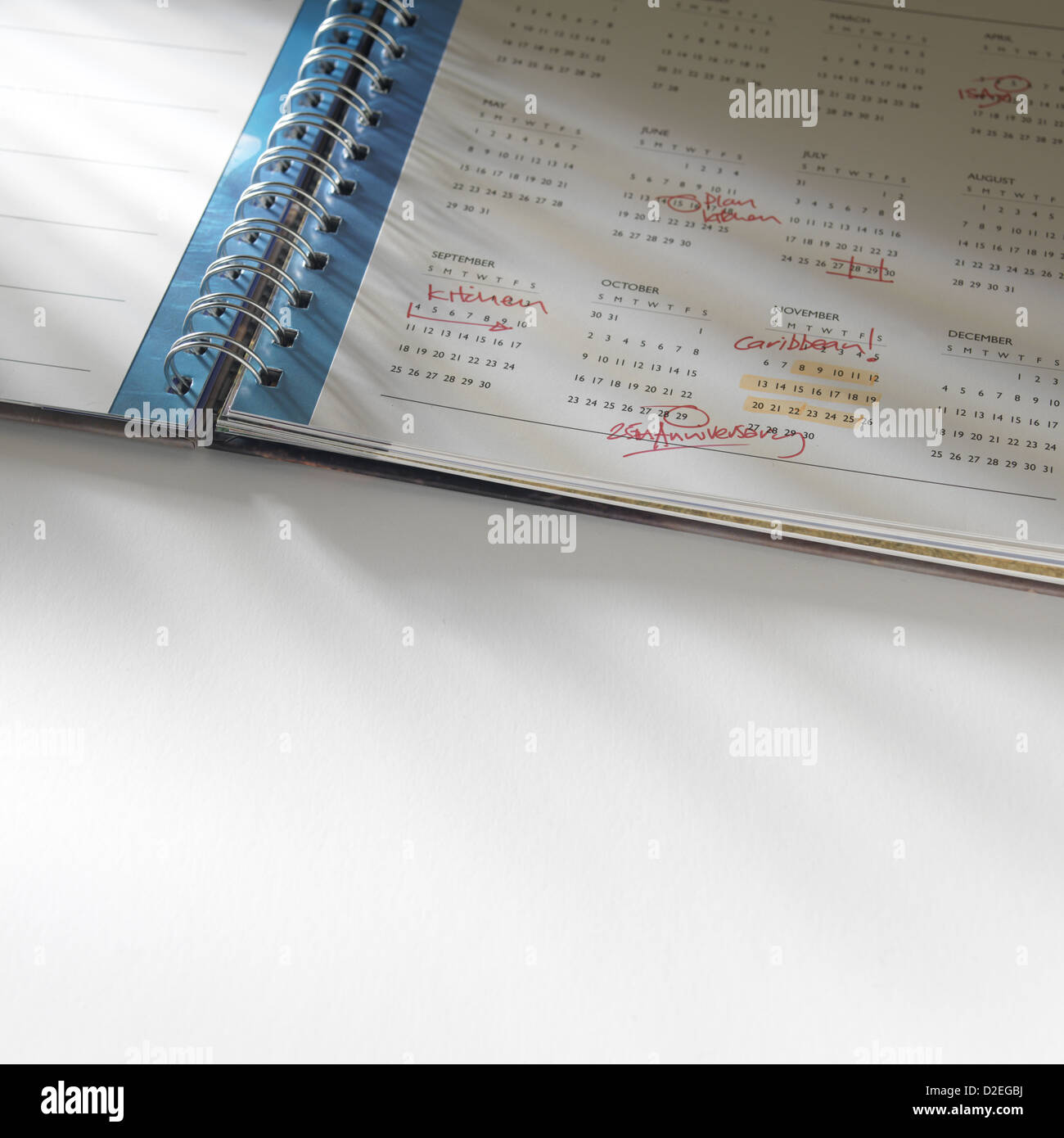 Booking diary hi-res stock photography and images - Alamy