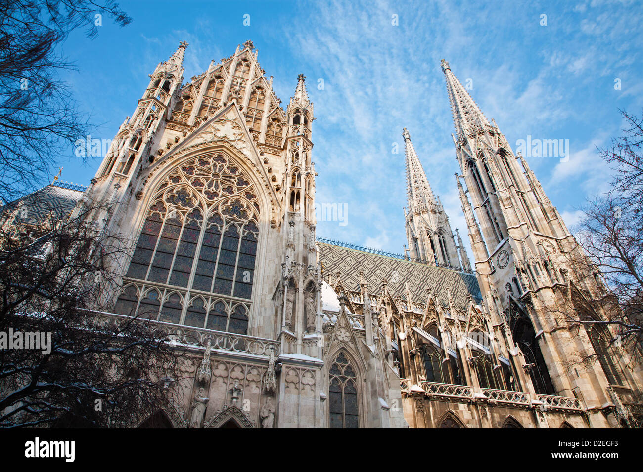 Vienna - Votivkirche neo - gothic church from south Stock Photo - Alamy