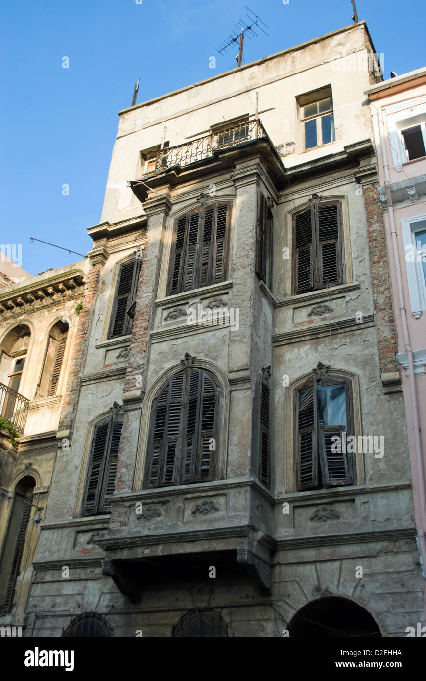 A fine example of Anatolian architecture in poor district of Tarlabasi ...