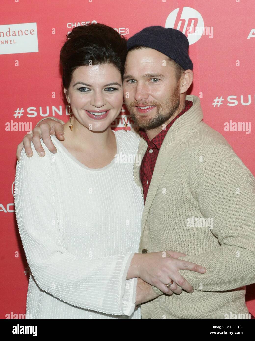 Casey Wilson Brian Geraghty arrivals ASS BACKWARDS Premiere 2013 Sundance Film Festival Egyptian ...