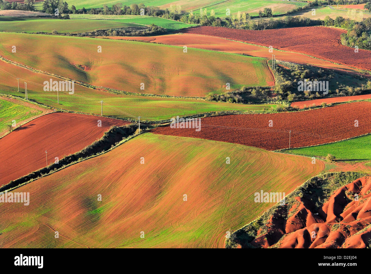 Landscape rougier Camarès. Aerial view Stock Photo - Alamy