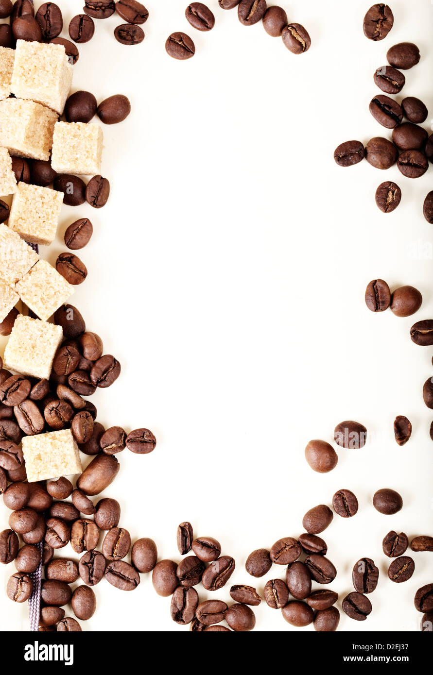 Coffee beans on paper with copyspace for your text Stock Photo - Alamy
