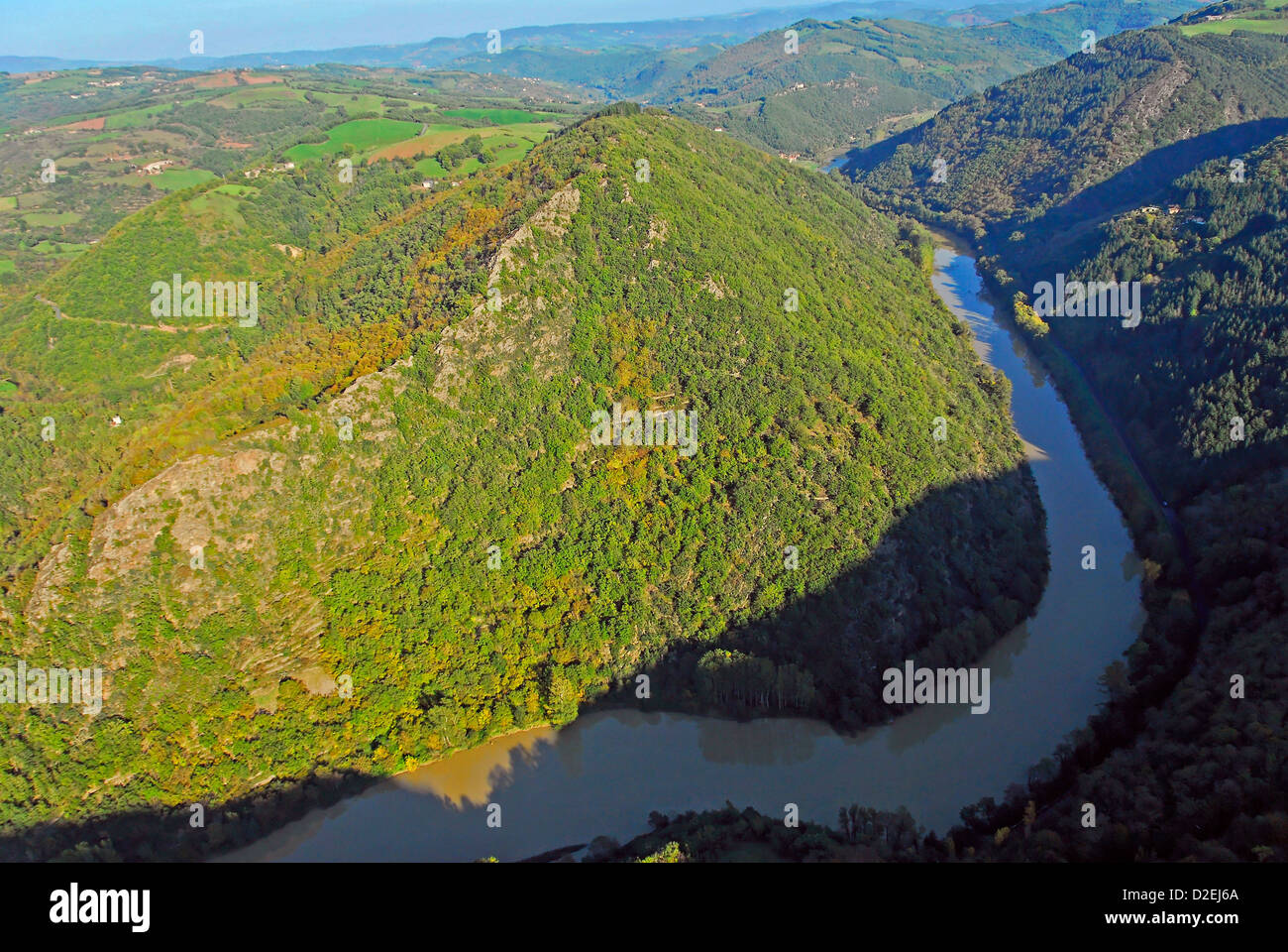France, Aveyron: the Tarn valley .aerial view Stock Photo - Alamy