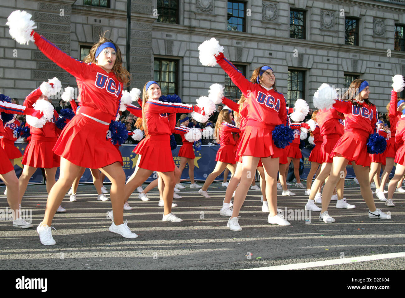 The Universal Dance Association cheerleaders from America U.S.A ...