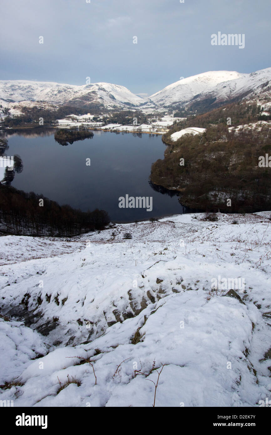 lake district cumbria winter snow england uk gb Stock Photo - Alamy