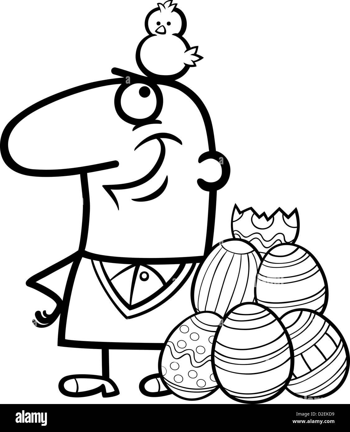 Easter Chick Clipart Black And White