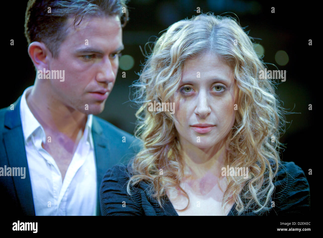 English actor Richard Fleeshman with canadian actress Caissie Levy ...