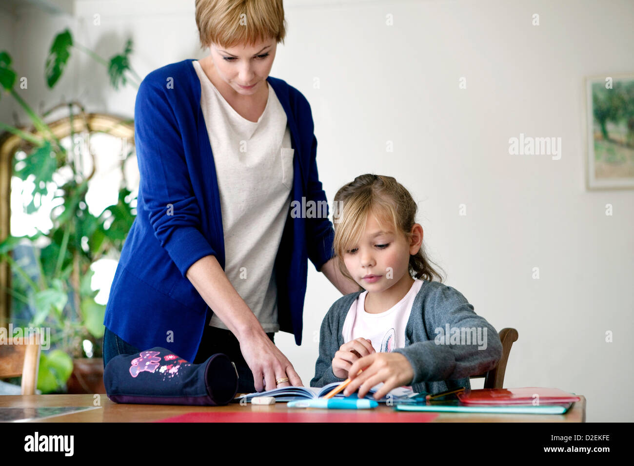 CHILD DOING HOMEWORK Stock Photo - Alamy