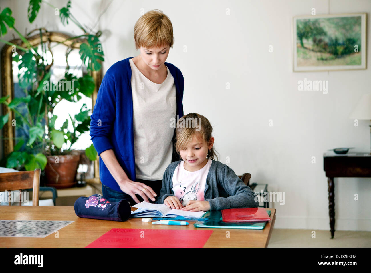 CHILD DOING HOMEWORK Stock Photo - Alamy