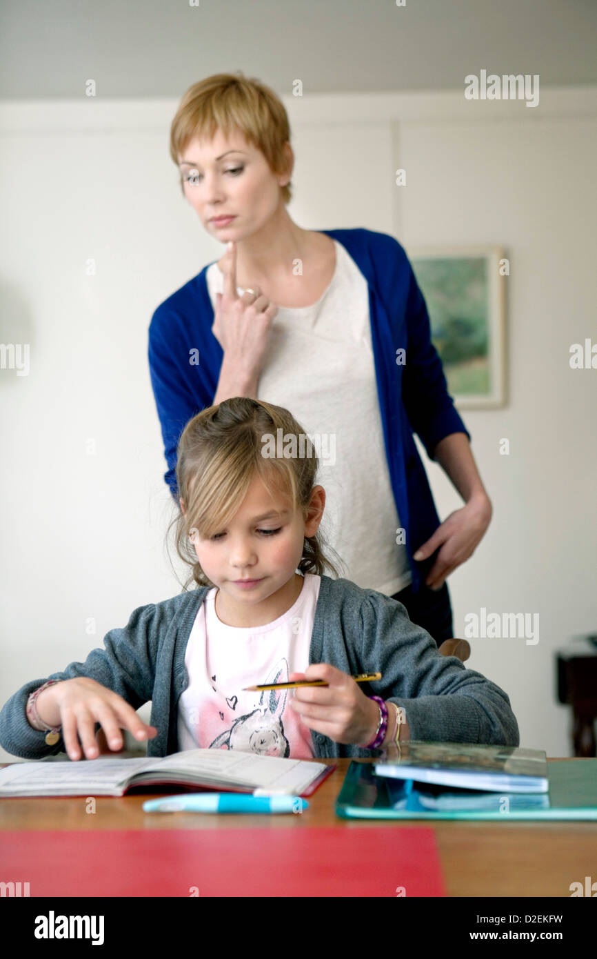 CHILD DOING HOMEWORK Stock Photo - Alamy