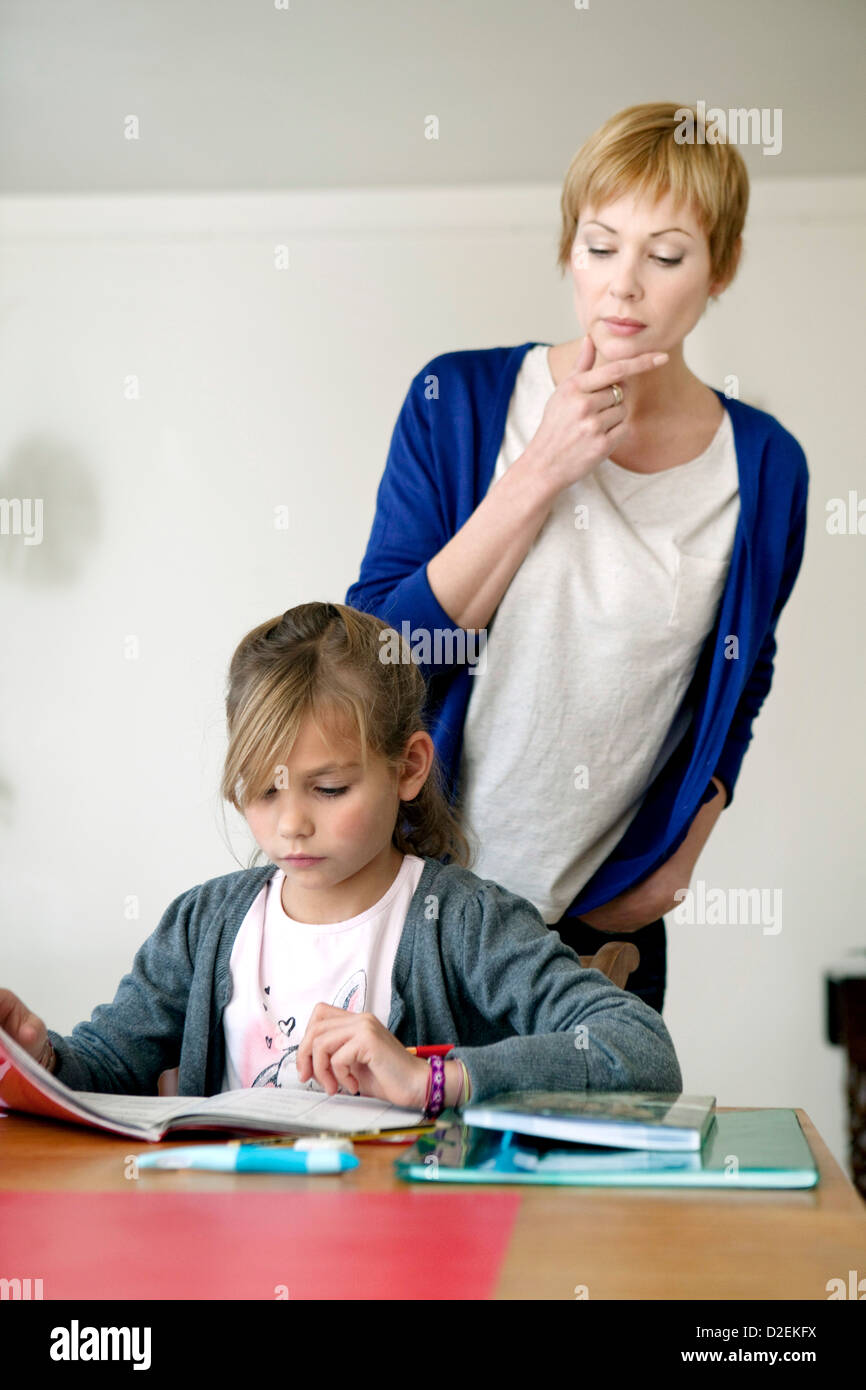 CHILD DOING HOMEWORK Stock Photo - Alamy