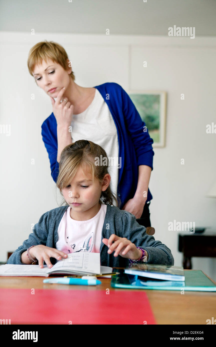 CHILD DOING HOMEWORK Stock Photo - Alamy