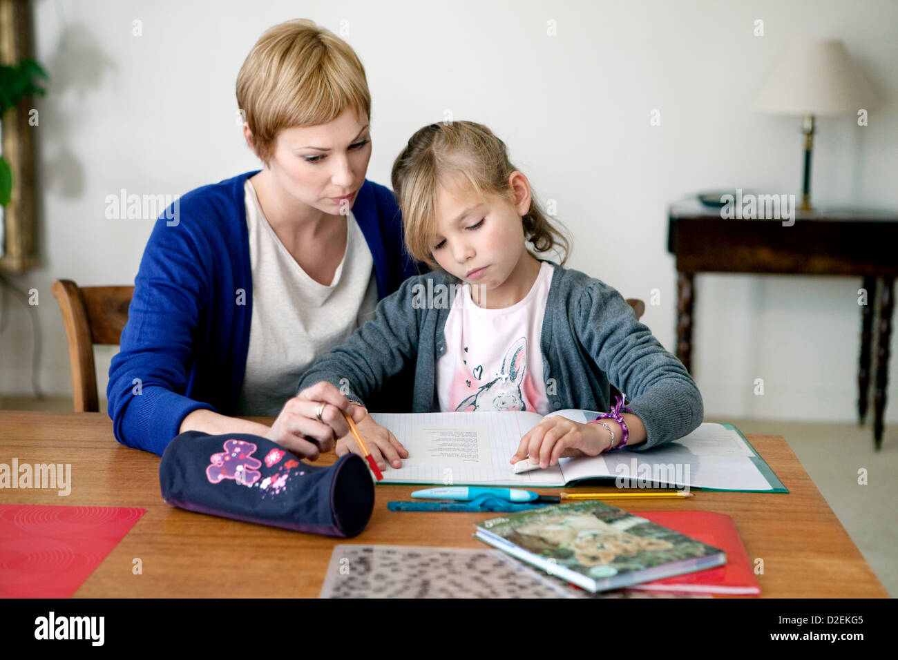 CHILD DOING HOMEWORK Stock Photo - Alamy