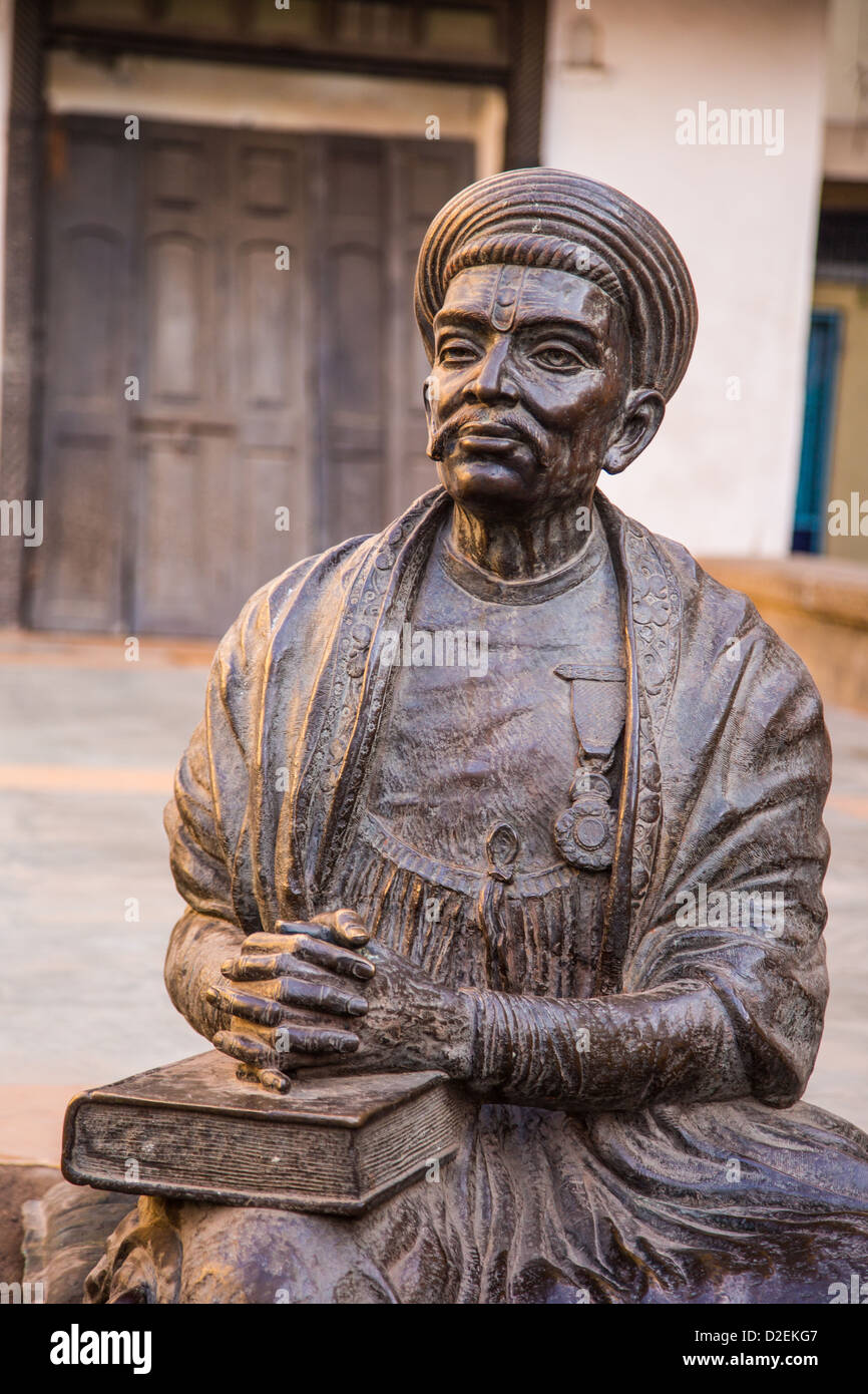 Sculpture of a famous poet, seen on the Heritage Walk, Ahmedabad ...