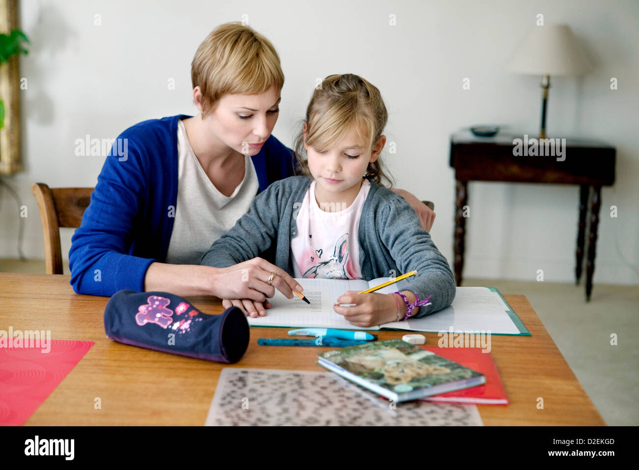 CHILD DOING HOMEWORK Stock Photo - Alamy