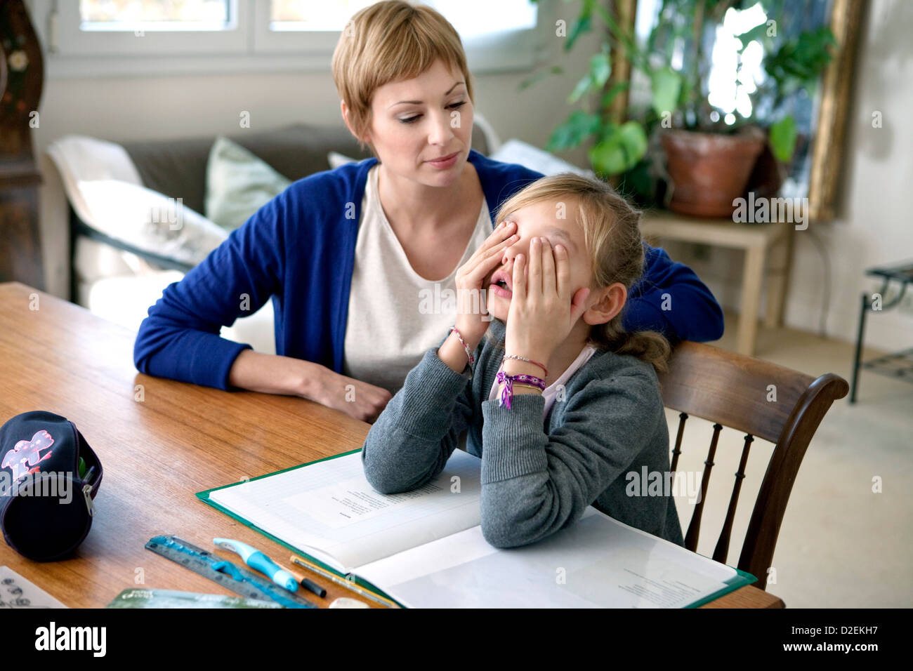 CHILD DOING HOMEWORK Stock Photo - Alamy