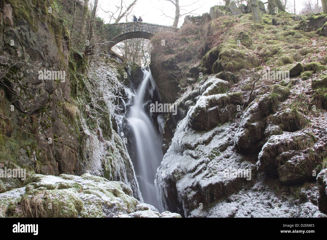 aira force waterfall lake district cumbria england uk Stock Photo - Alamy