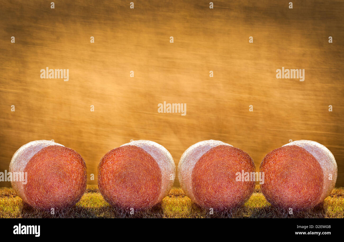 An image of straw bales. Agriculture background Stock Photo - Alamy