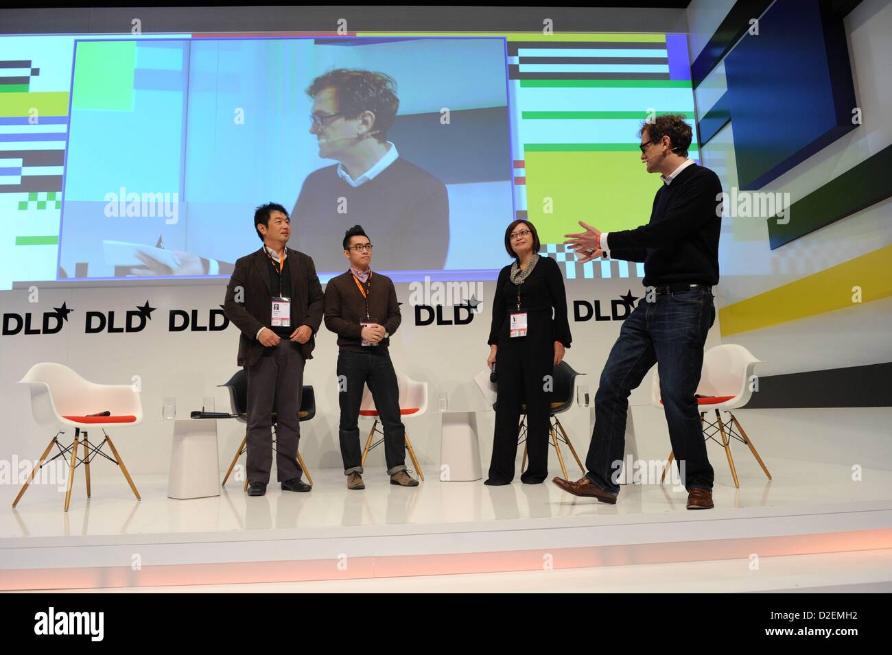 MUNICH/GERMANY - JANUARY 21: (l-r) Steven Goh, Kevin Lee, Kitty Lun, Thomas Crampton on the ...