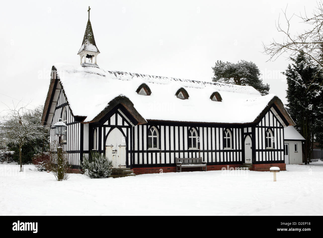 Seen here covered in snow is All Saints Church in the Shropshire ...