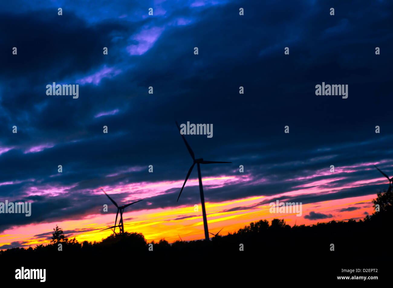 An image of windturbine during beautiful sunset Stock Photo - Alamy
