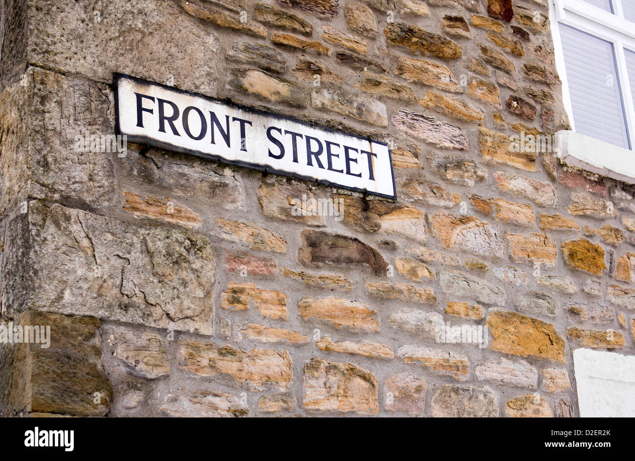 A village front street sign Stock Photo - Alamy