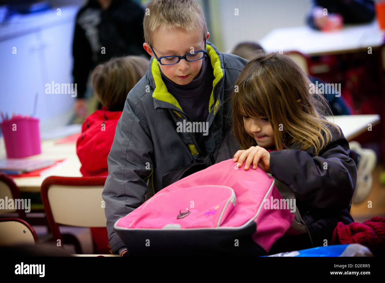 France child primary school boy hi-res stock photography and images - Alamy