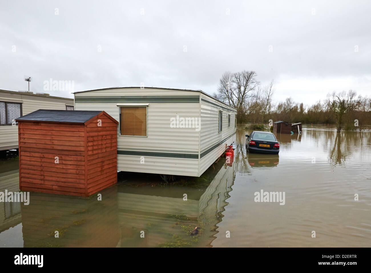 Flooded caravan park floods hi-res stock photography and images - Alamy
